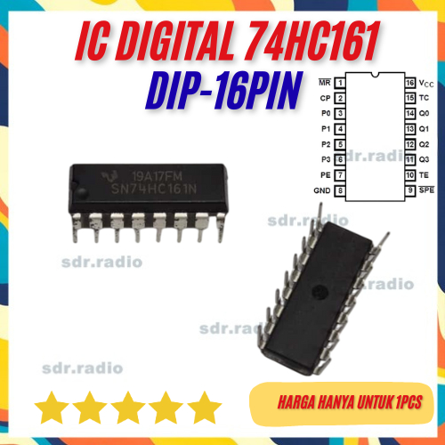 74HC161 IC 74 HC 161 74161 DIP-16PIN 74hc161 dip 16pin 74hc161 dip 16p ...