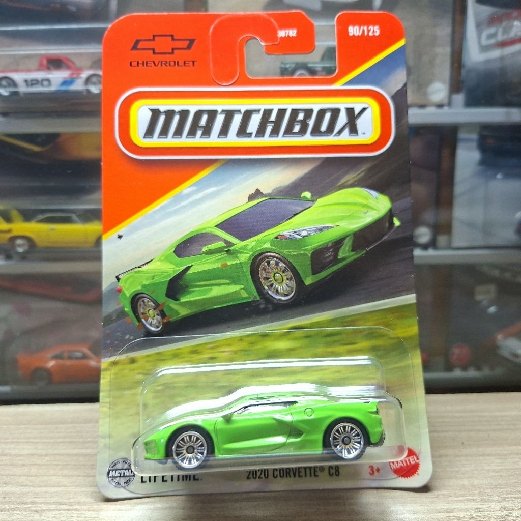 Matchbox 2020 Corvette C8 Green - 93BF - Matchbox Original - Children's ...