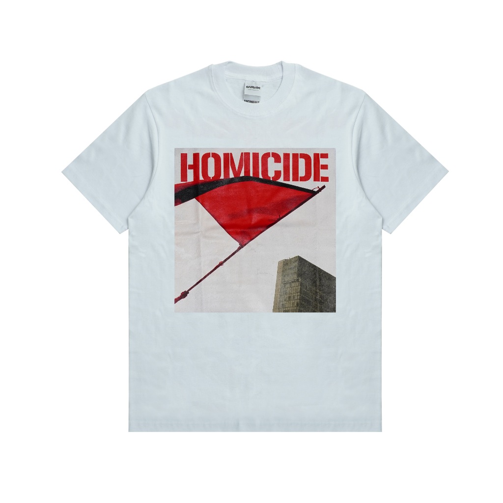 T Shirt Official HOMICIDE - ILLSHUREKSHUN (WHITE) BY GRIMLOC | Shopee ...