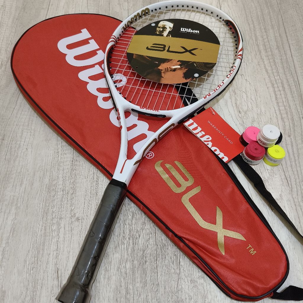 WILSON BLX WHITE BEGINNER TENNIS RACKET READY TO USE | Shopee Malaysia