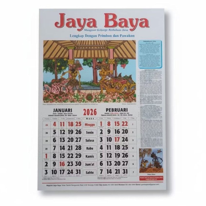 Complete West Java Jaya Baya calendar 2026 with Primbon and Pawukon ...
