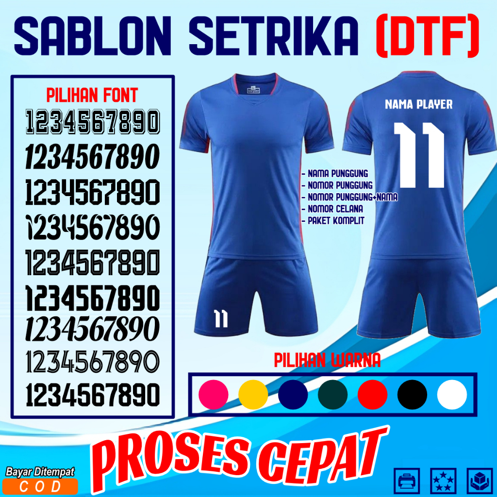 COSTUME BACK NUMBER AND BACK NAME IRON-ON SCREEN PRINTING, DTF SCREEN ...