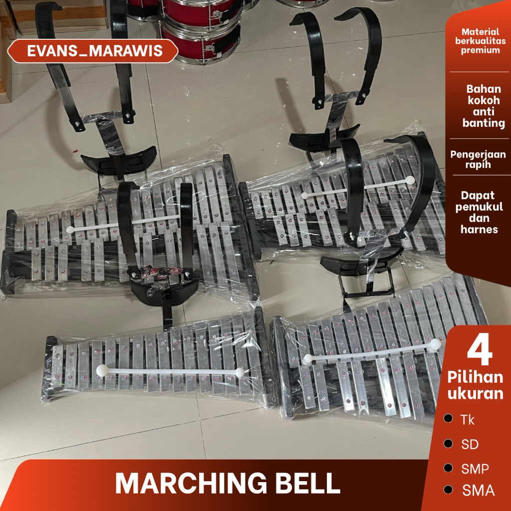 BELL BELLYRA MERCHING SIZES FOR KINDERGARTEN, ELEMENTARY SCHOOL, SMP ...