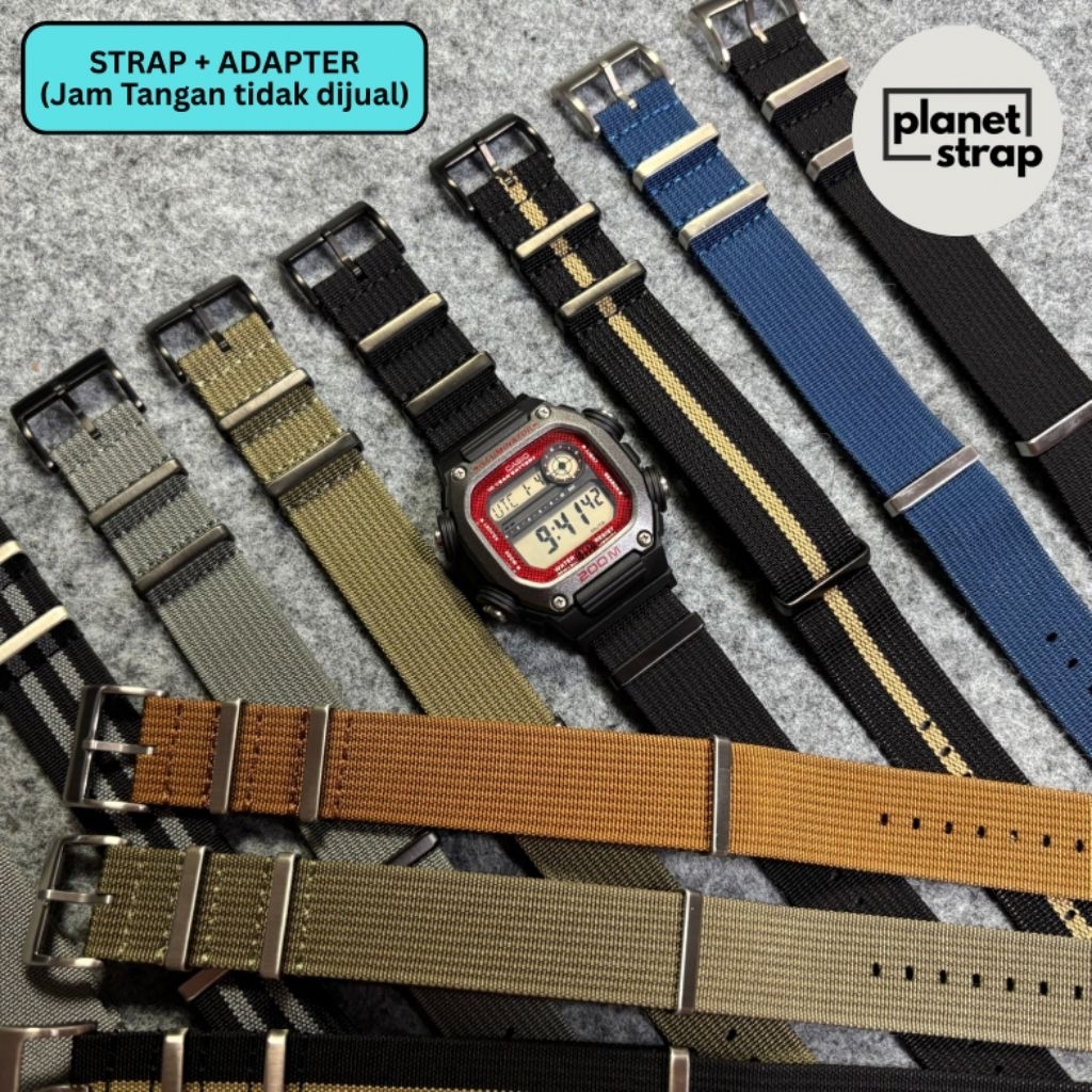 Nato Strap Ribbed Nylon Casio DW291 DW-291H Series Watch Strap with ...