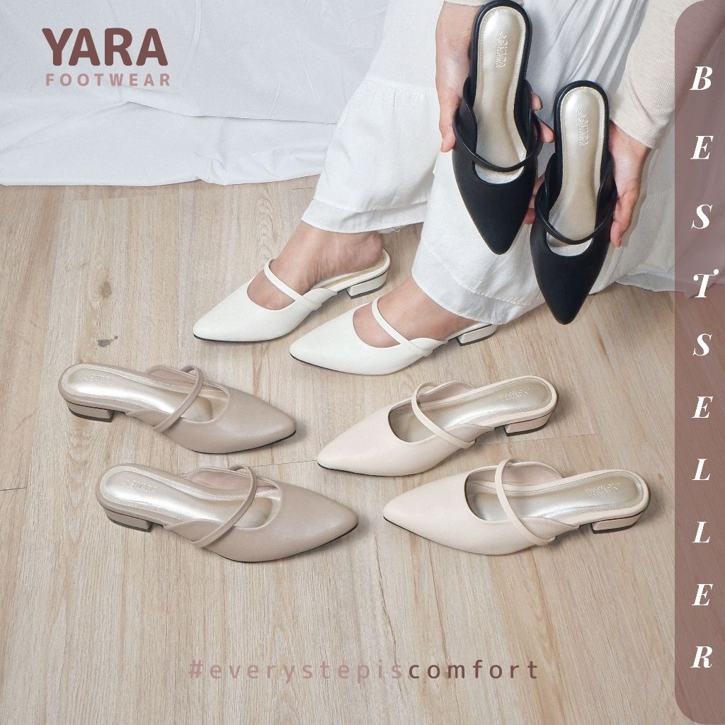 LILY Yara Footwear - Mules Heels 3cm Women's Slip-On Shoes, Simple ...