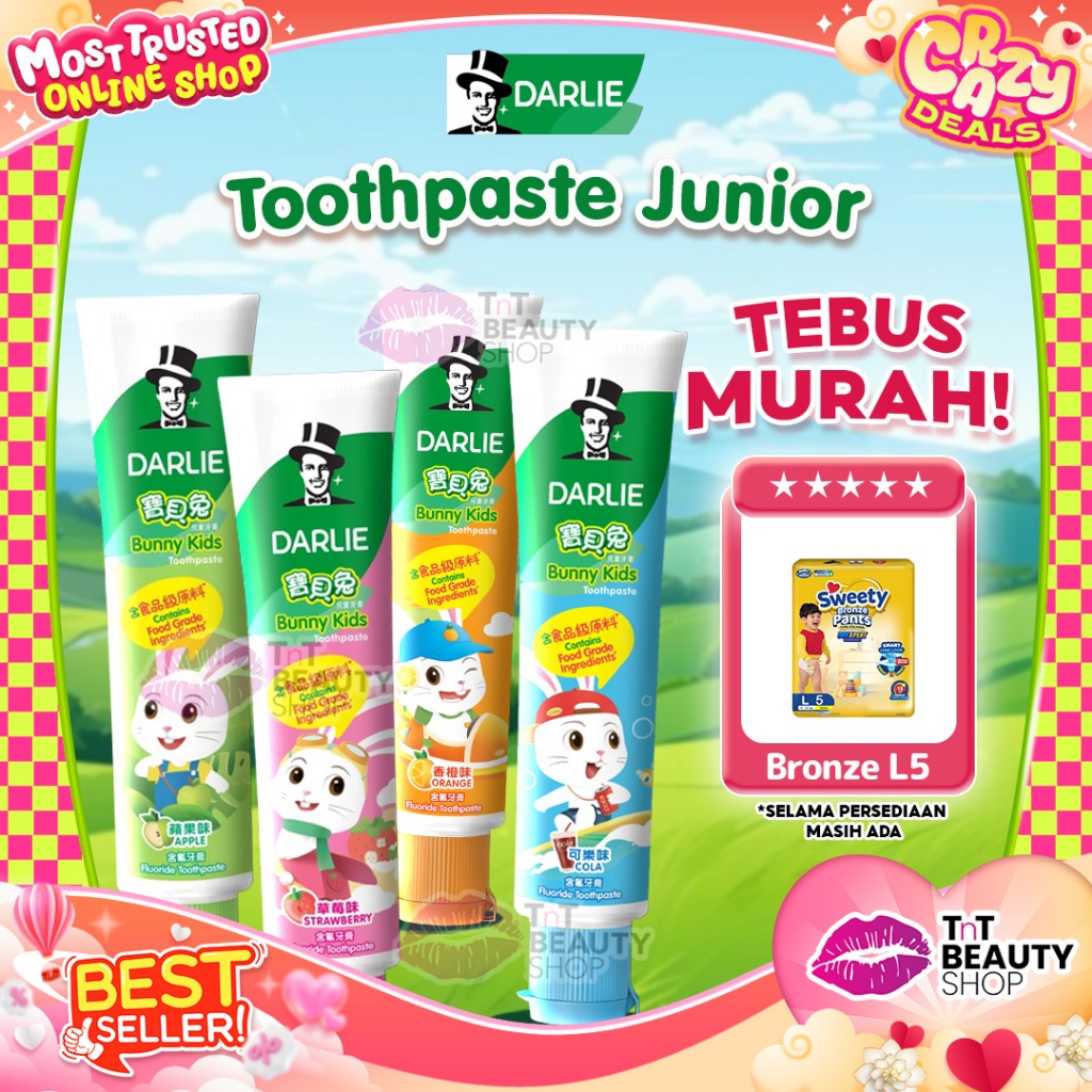 Darlie Bunny Kids Toothpaste Junior Darlie children's Toothpaste 40gr ...