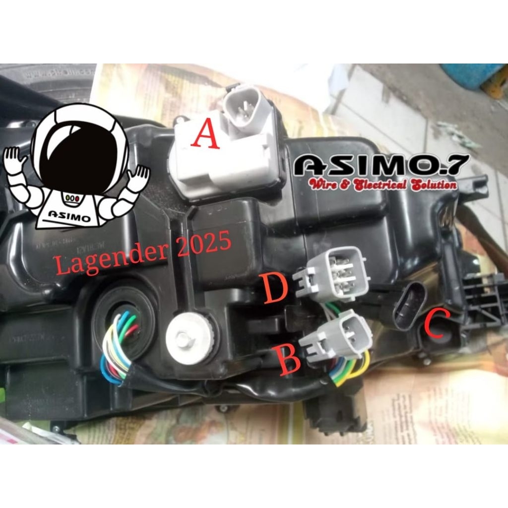 Socket pin 2 3 6 Original Toyota new Fortuner Lagender 2025 Up cable ...
