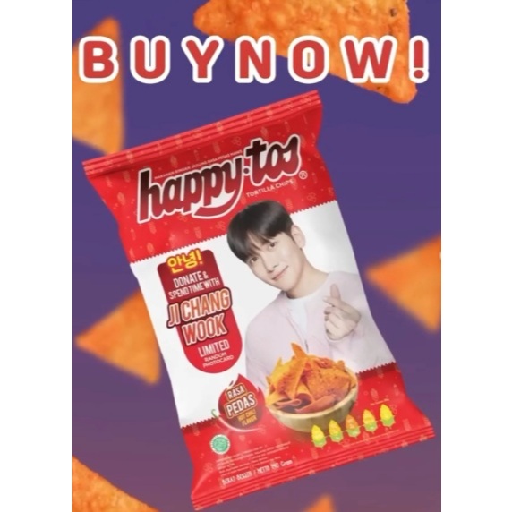 Happy Tos Tortilla Chip with Ji Chang Wook Edition Snack Kerepek ...