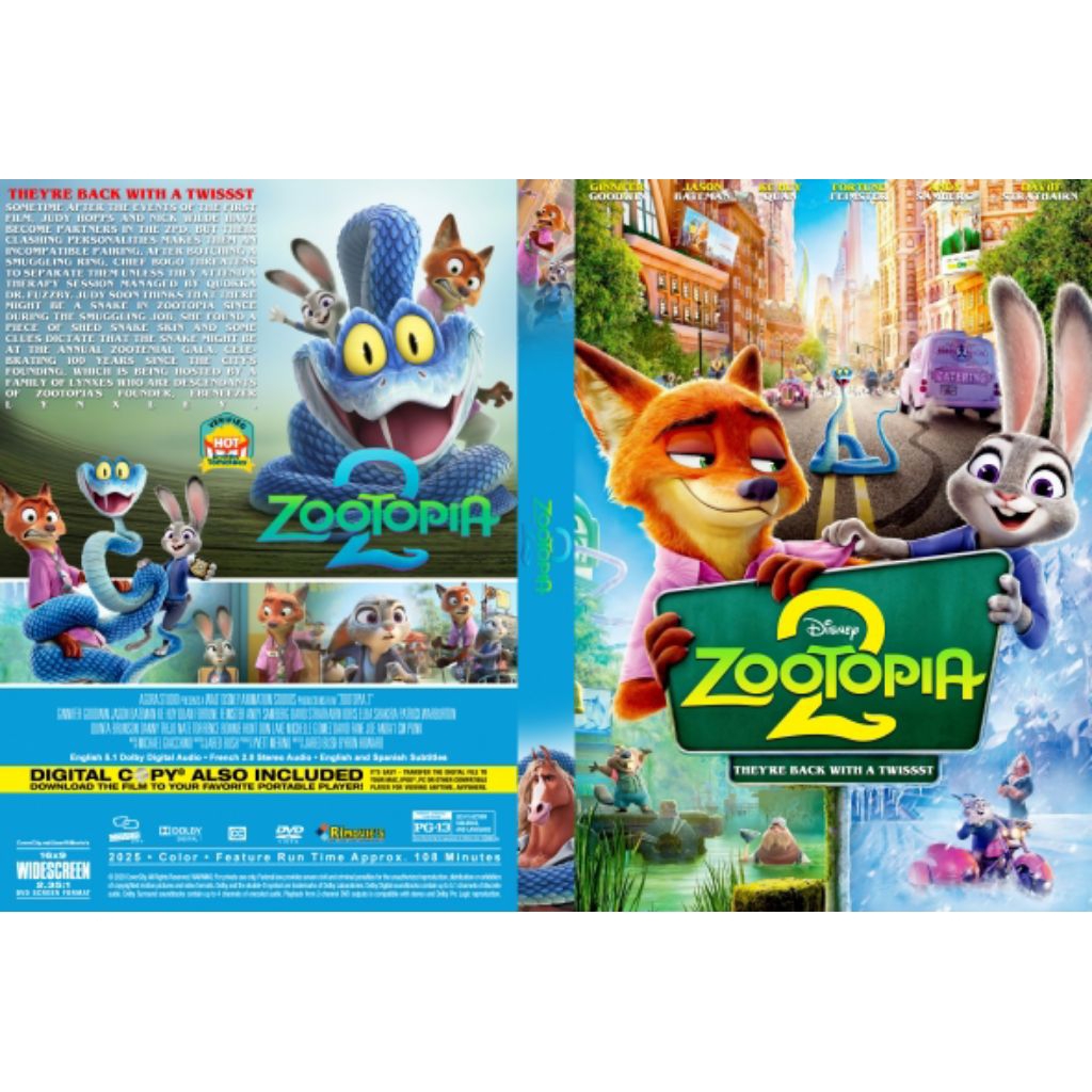 Zootopia 2 (2025) Filmm DVD Cassette - Zootopia 2 Children's Animated ...