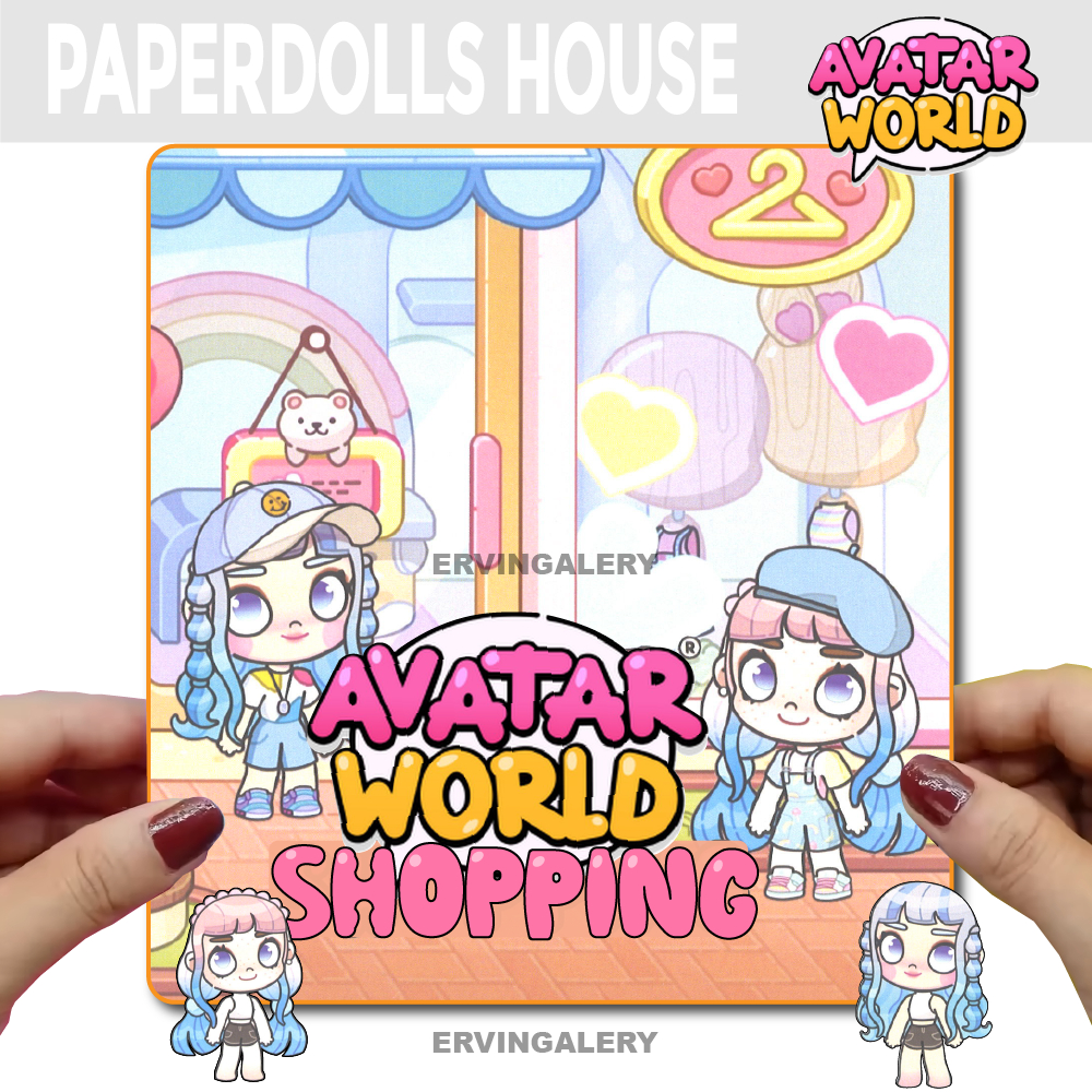 Toca Boca Avatar World Shopping Mall Paper Doll House Educational Toys ...