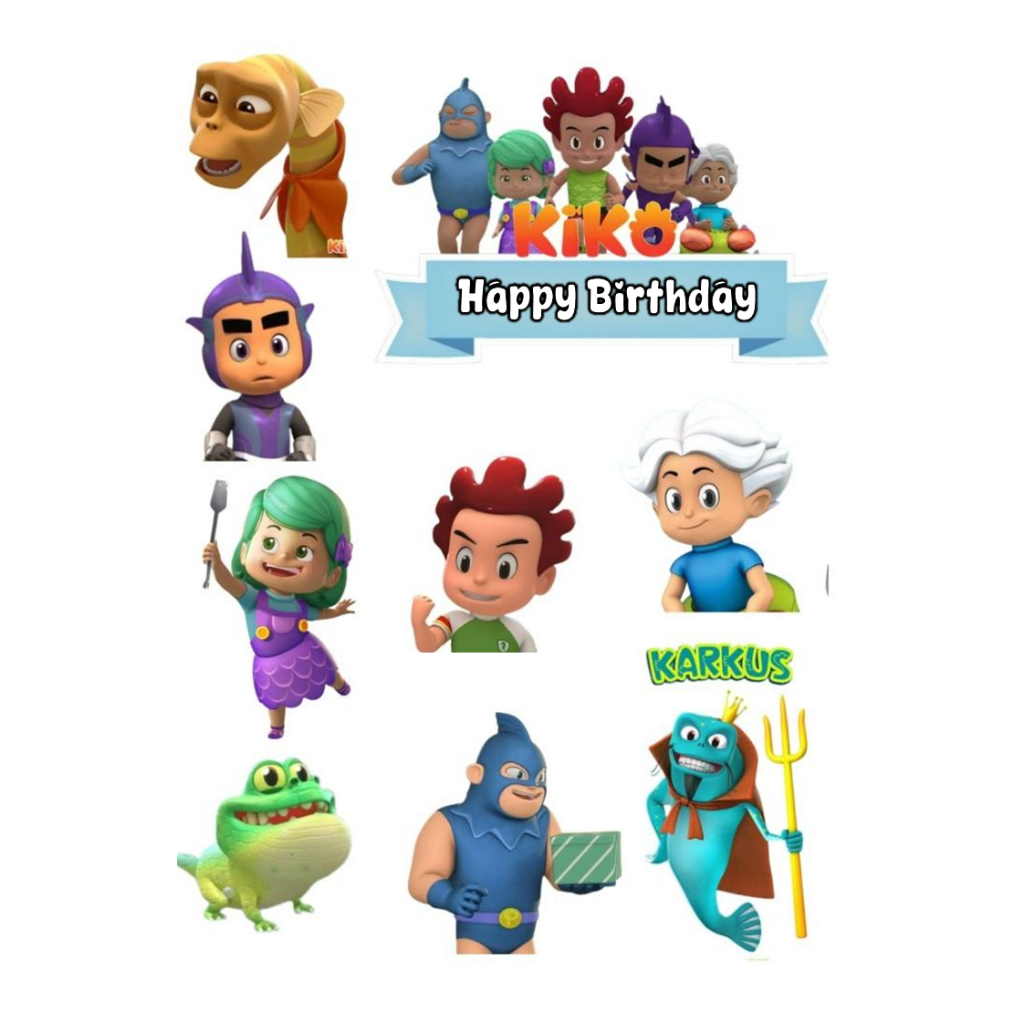 Topper KIKO | KIKO Custom Name Cake Topper | KIKO Theme Birthday Cake ...