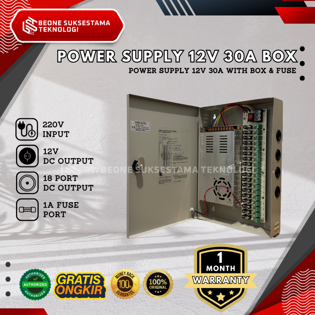 PSU Power Supply CCTV Box 12V 30A - CCTV PSU box - Warranty | Shopee ...