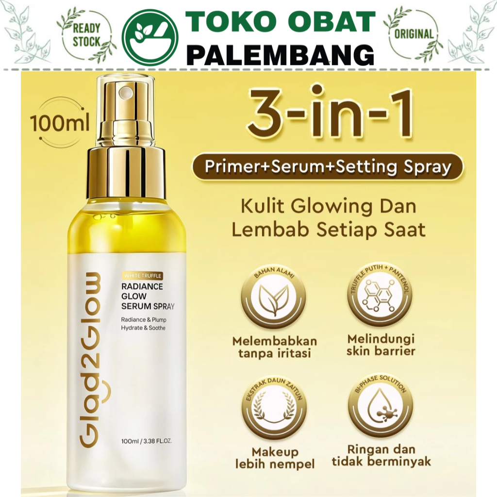GLAD2GLOW RADIANCE GLOW SERUM SPRAY 100ML WHITE TRUFFLE BRIGHTENS ...