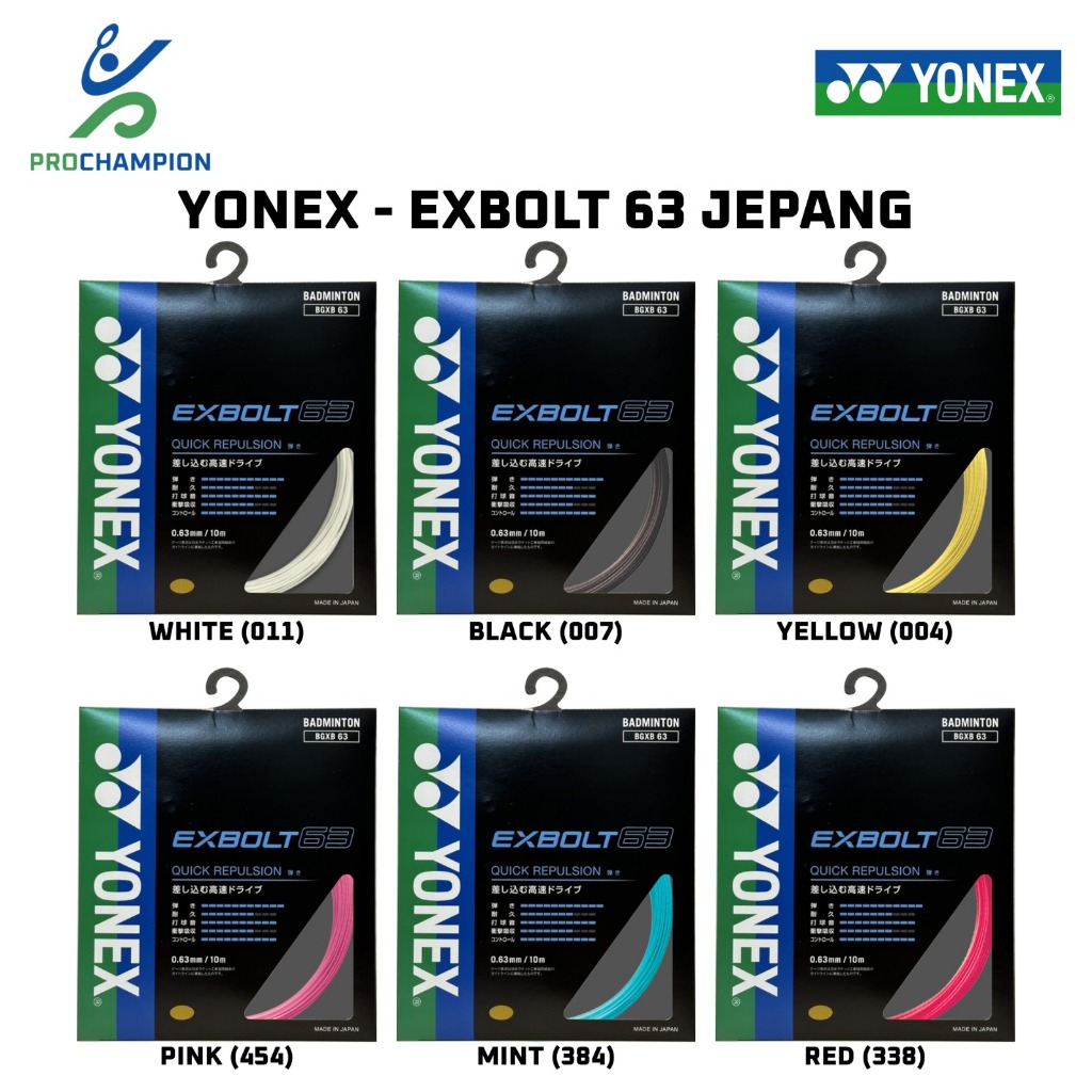 Yonex Bg Exbolt 63 Jp Japan Original Badminton Strings (Jp) | Shopee ...