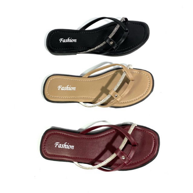Fashion - Bling Crystal Flip-flops Daily Casual Diamond Strap Women's ...