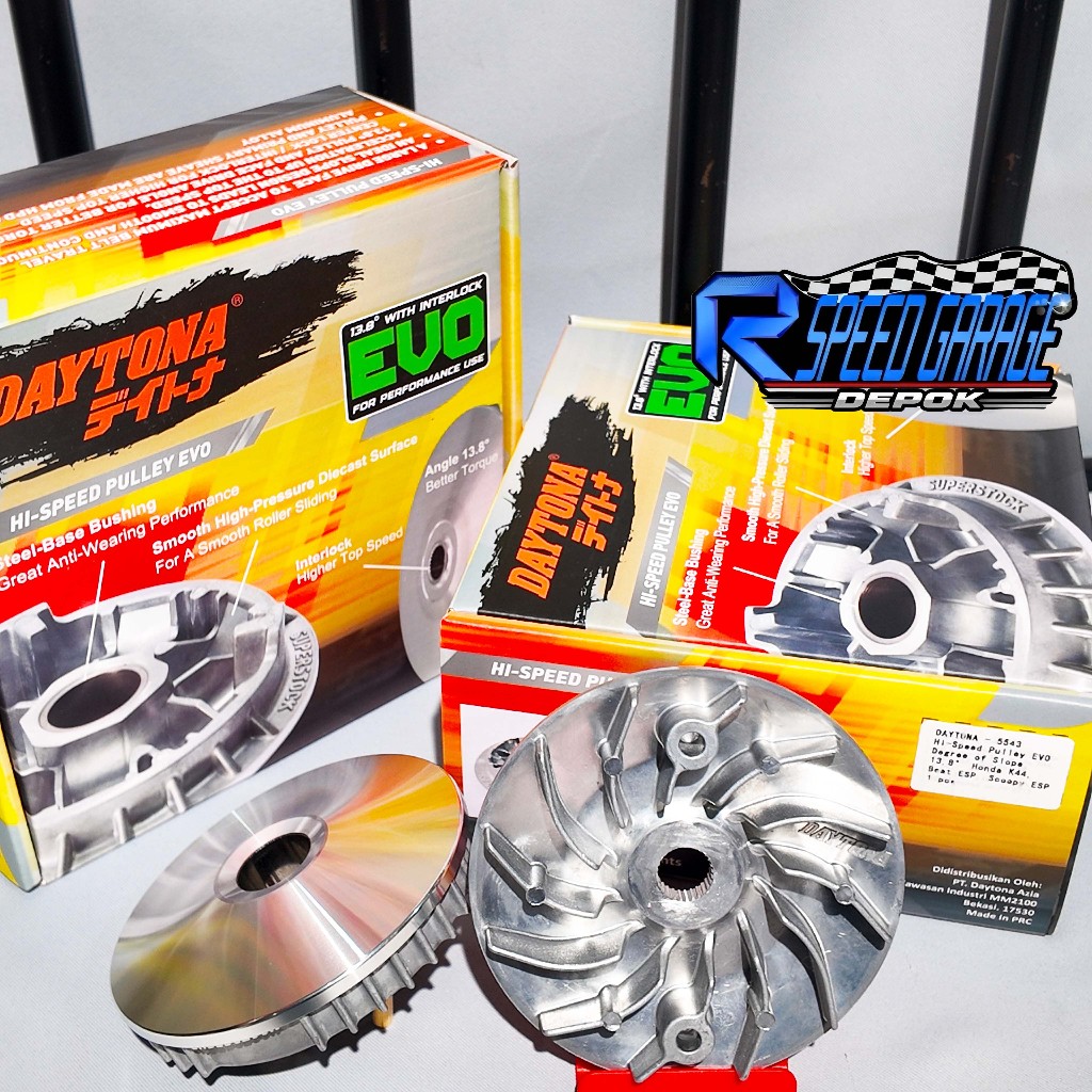 PULLY PULLEY SET PACKAGE DAYTONA EVO 13.8 BEAT FI ESP K44 SCOOPY ESP ...