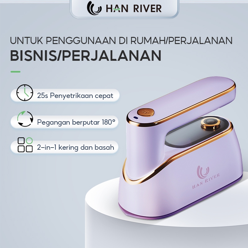 HAN RIVER 25s Fast Electricity Steam Iron Easy to Carry Dry & Wet 2-in ...