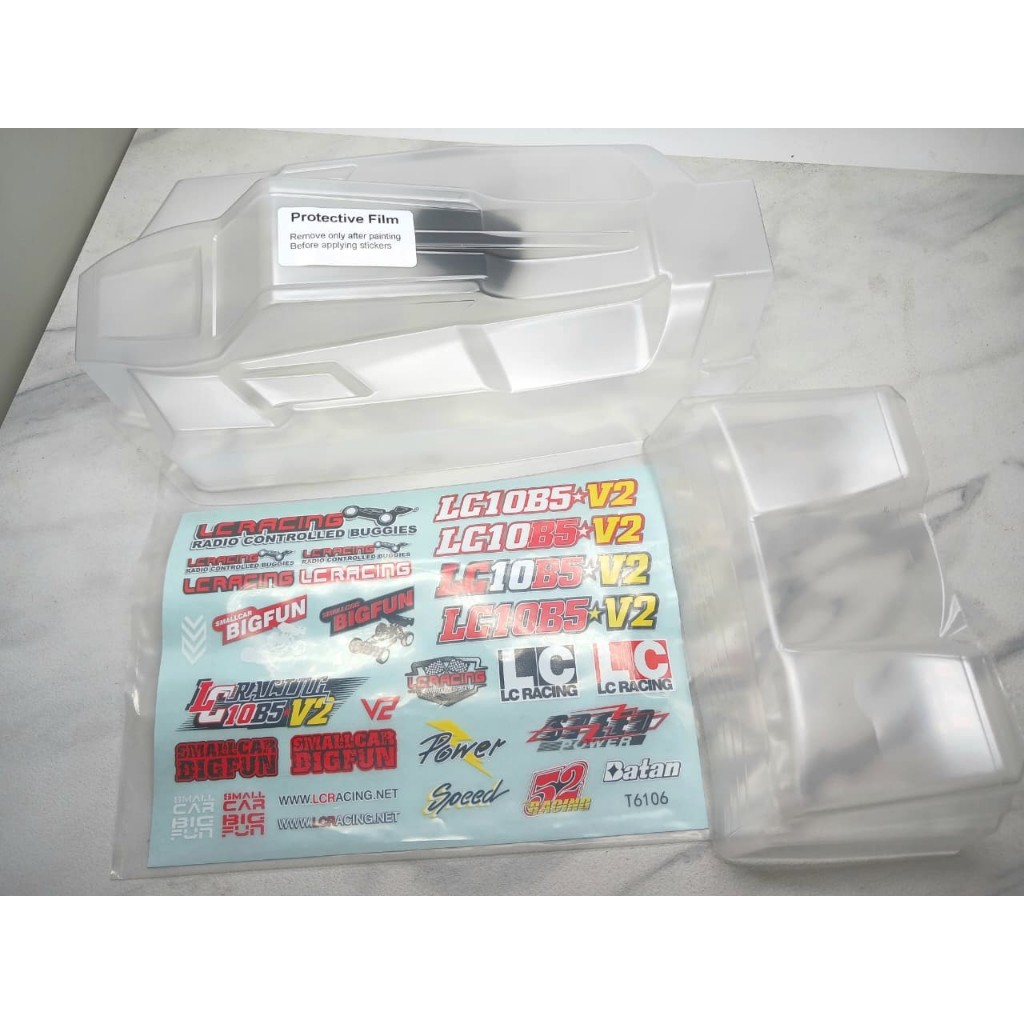 LC Racing - LC10B5 V2 Buggy Body/Rear Aero Wing (Light Weight) (C7130 ...