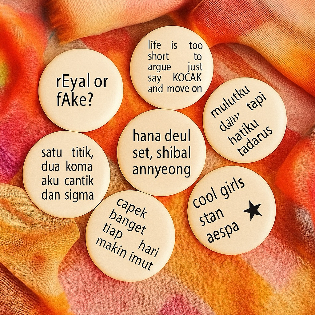 Jarco - Button 44mm PIN BUTTON FUNNY WORDS | TEXS PIN | BAGS PIN ...