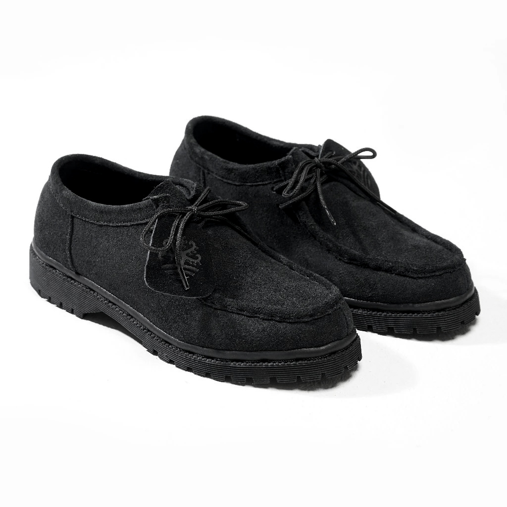 Floody Blue I Women's Leather Boots I Memphis Suede Black | Shopee Malaysia