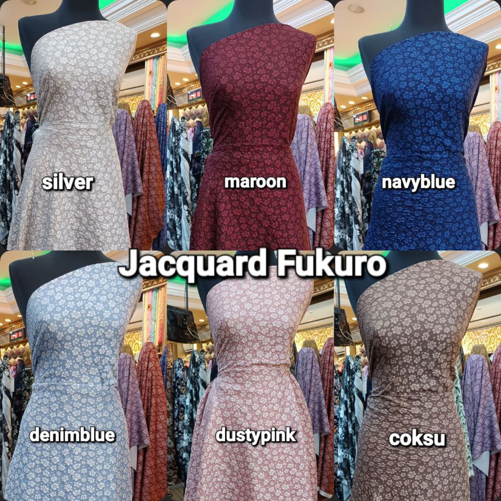 JACQUARD FUKURO FABRIC JAGUARD FUKURO FUKURO | Shopee Malaysia