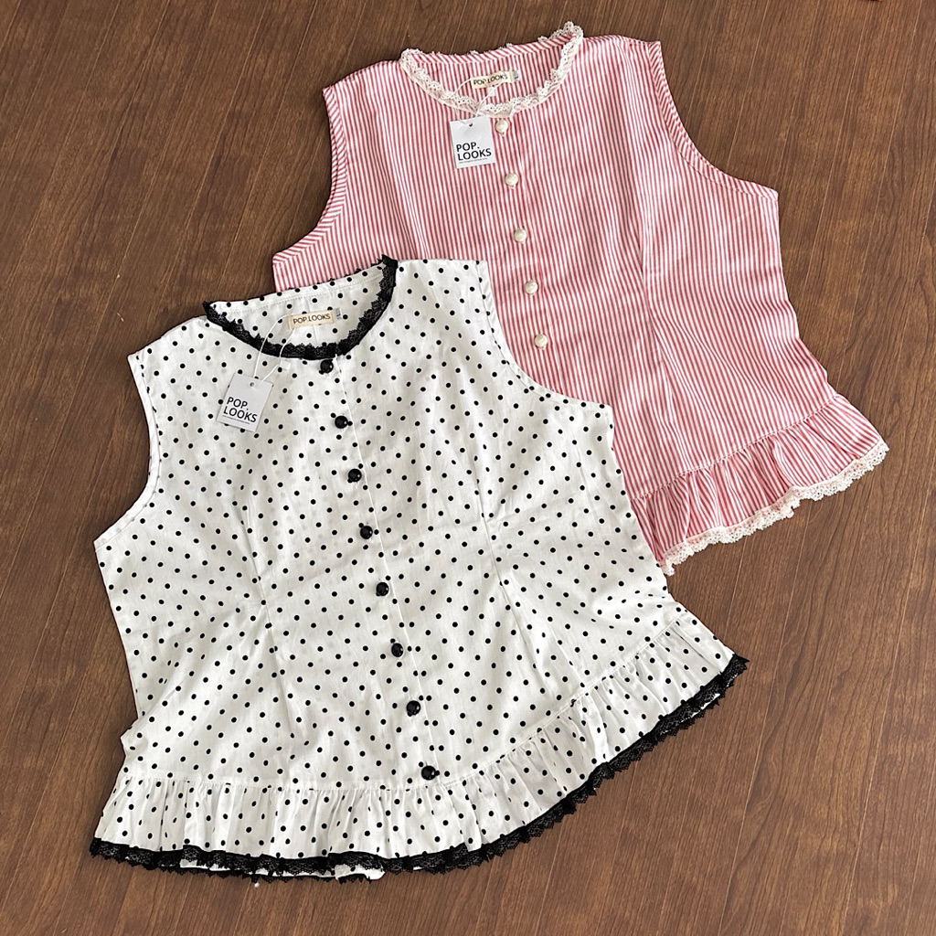 LUCY VEST - pop.looks | Sleeveless inner cardigan | Shopee Malaysia