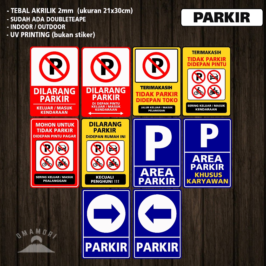 Acrylic UV Printing Parking Area, Available in attractive and complete ...