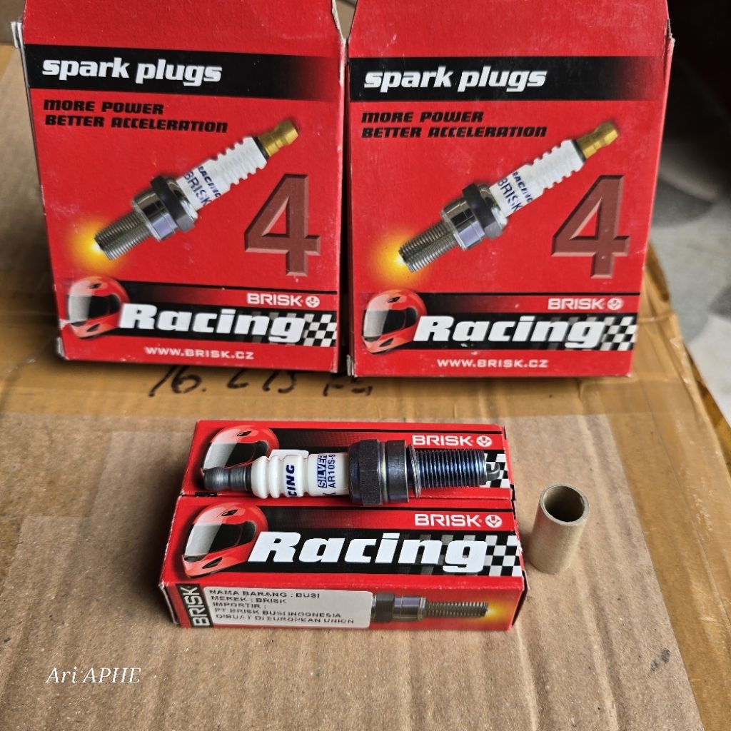 Original BRISK SILVER AR10S-9 spark plugs BEAT VARIO ESP SONIC CB150R ...