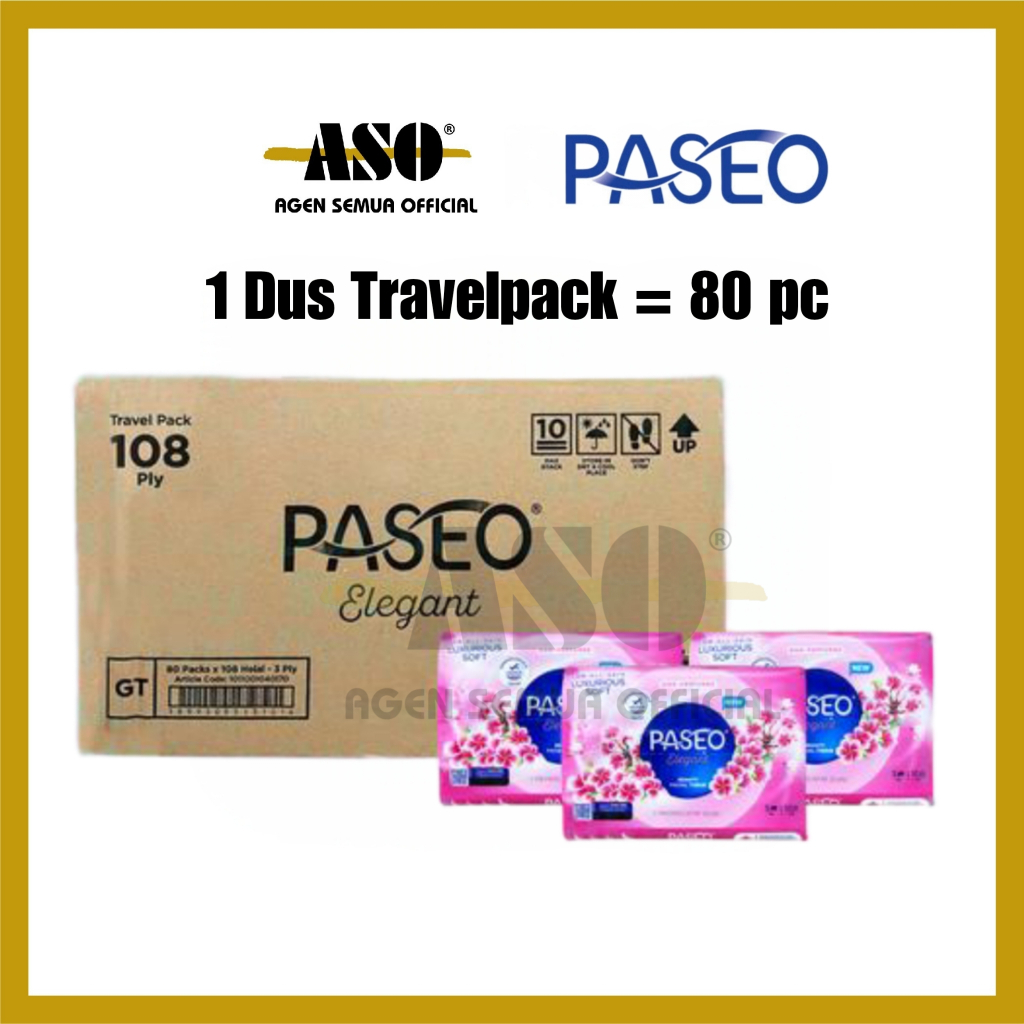 PASEO Tissue Box 108 sheets 3ply Paseo travelpack !!! | Shopee Malaysia