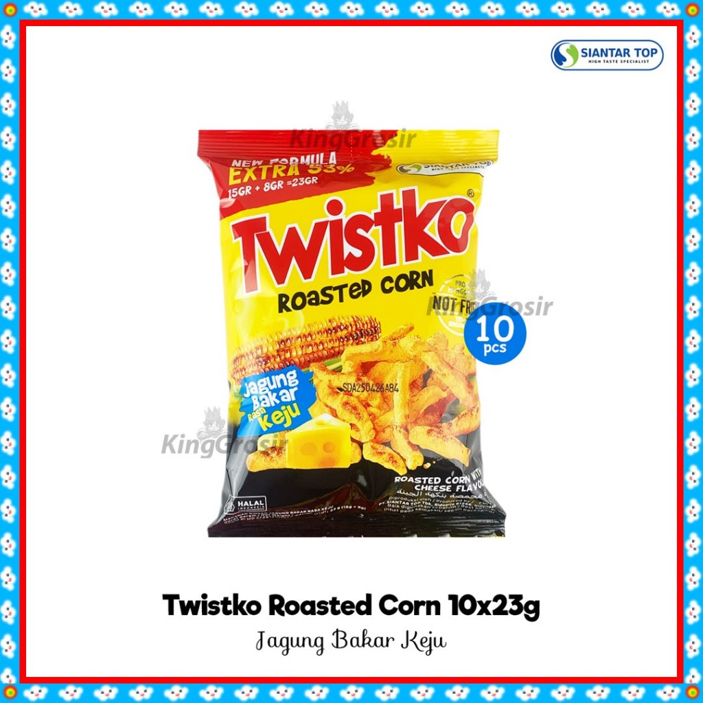Twistko Roasted Corn Pack of 10 Sachets (23g) Grilled Corn Snack ...