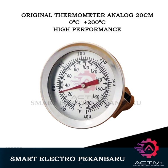 MESIN ORIGINAL ANALOG COOKING OIL THERMOMETER (0゚C + 200田C) 20CM ...