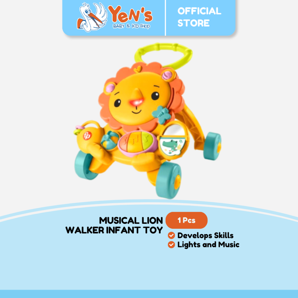 Fisher-Price Musical Lion Walker Infant Toy - Children's Walker Toy (1 ...