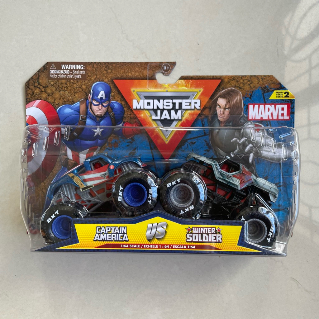 Monster Jam Captain America vs Winter Soldier Avengers Marvel Superhero ...