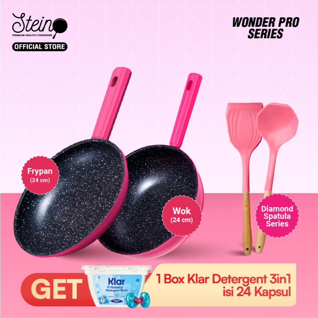 STEIN Wonder Pro Series Frying Pan Set (24cm Frying Pan and 24cm Fry ...