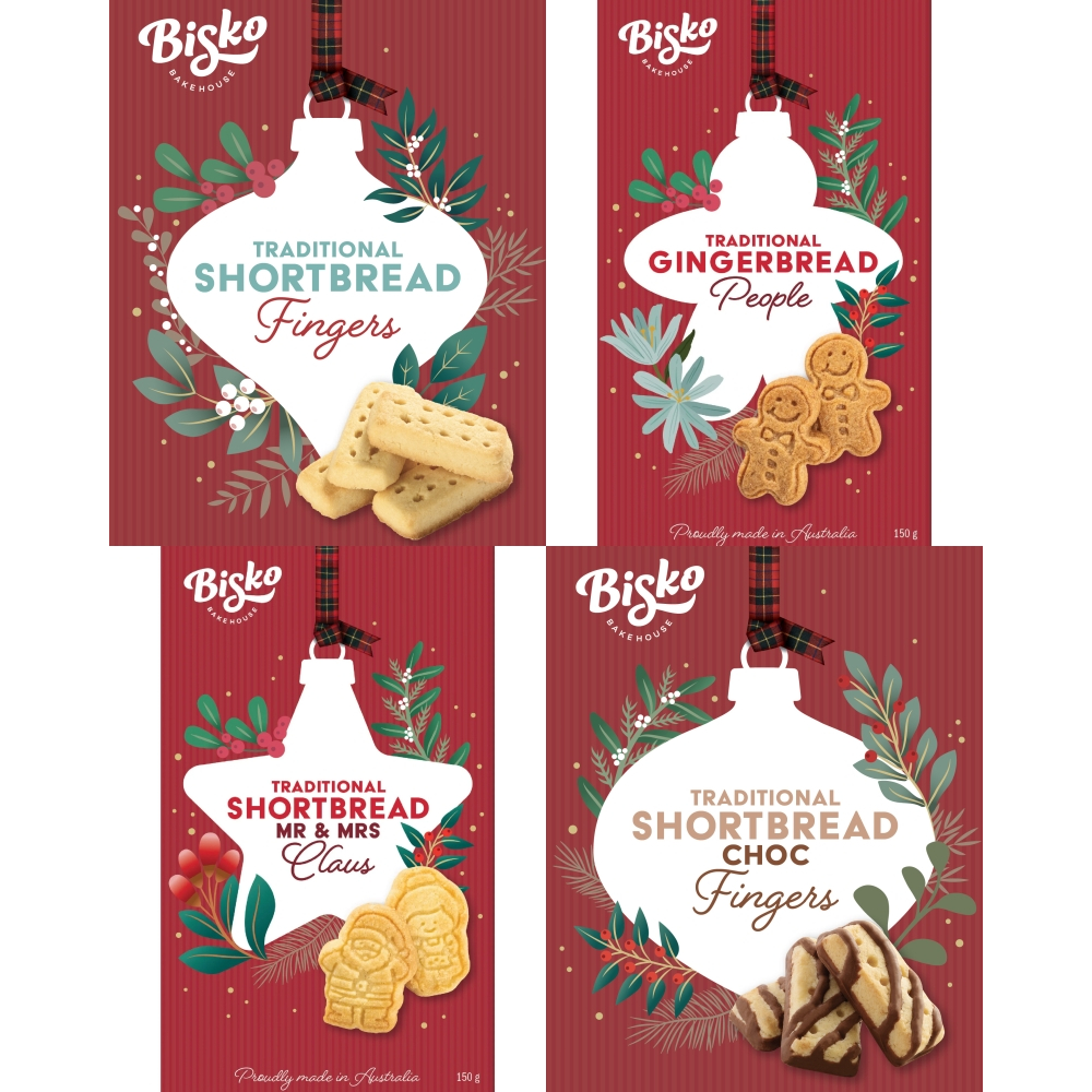 Bisko Bakehouse Traditional Shortbread & Gingerbread Biscuits 150 grams ...