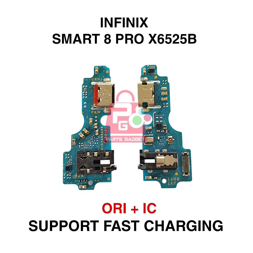 Infinix Smart 8 Pro X6525B Charger Connector With Ic Board Mic Charging ...