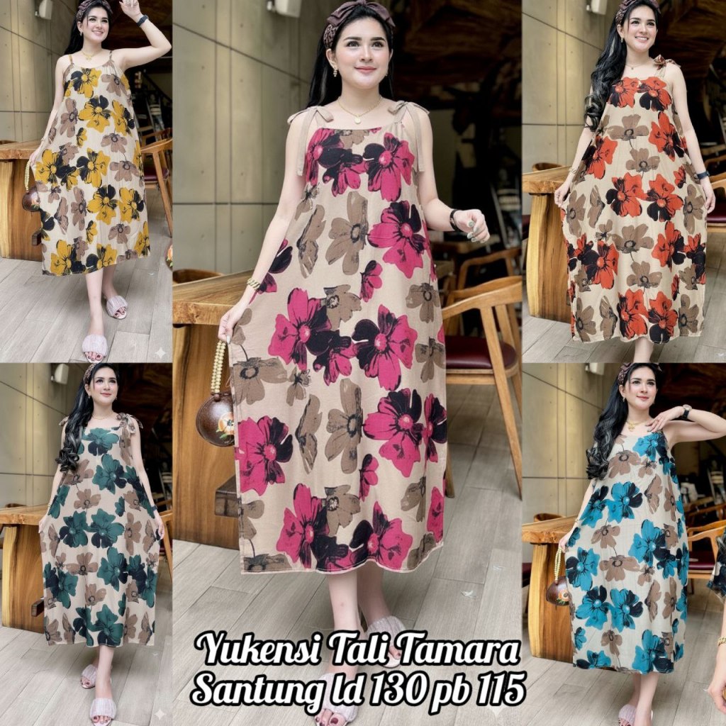 Yukensi Jumbo Daster LD 130 Tamara Flower Motif Latest Viral Shoulder ...