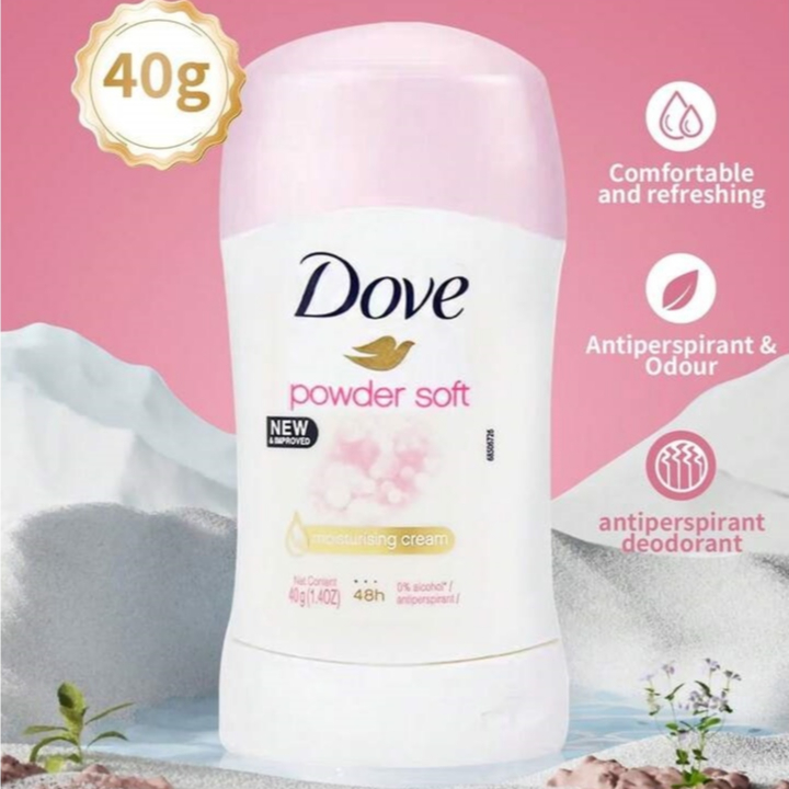 DOVE Powder Soft Deodorant Stick Antiperspirant (40 ML) | Shopee Malaysia