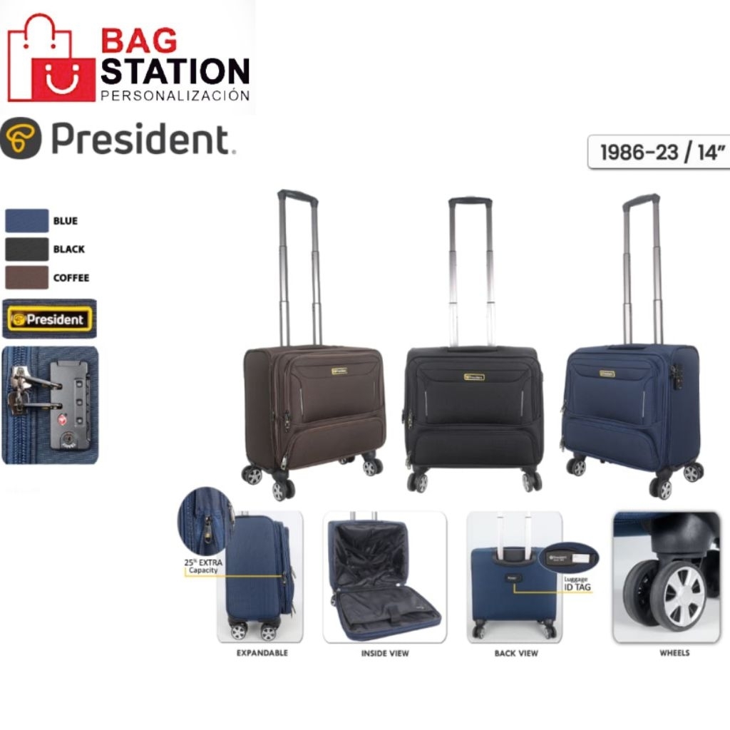 ORIGINAL PRESIDENT CABIN BAG 4 ROTARY WHEELS ORIGINAL PRESIDENT TRAVEL ...