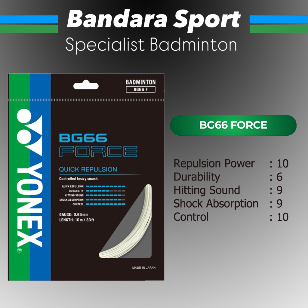 YONEX STRING BG 66 Force / BG-66 Force / BG66 Badminton Racket ...