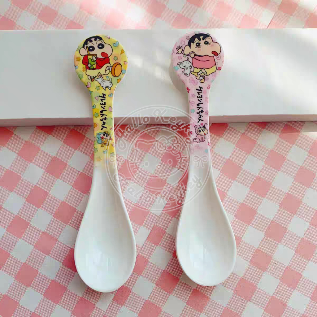 Spoon duck soup soup melamine crayon shin chan shinchan | Shopee Malaysia