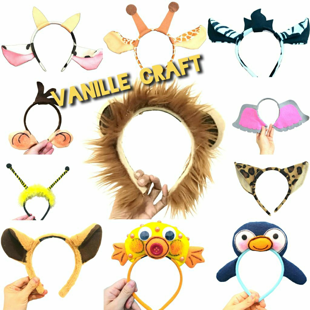 REDI STOCK Animal headbands for children, adults, lion, deer, horse ...