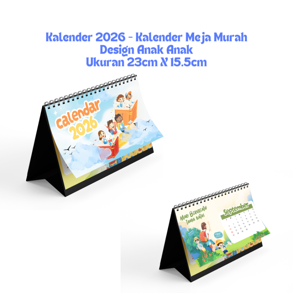 2026 Calendar - Desk Calendar Children'sDesign Size 23cm X 15.5cm High ...