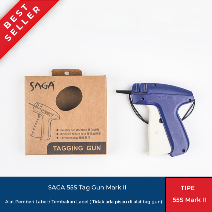Saga 55S Label GunTAG Label Gun Laundry Label Tool/ | Shopee Malaysia
