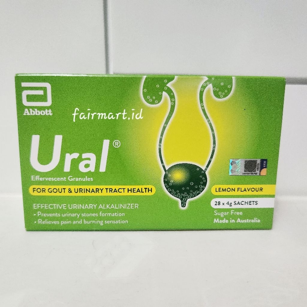 ABBOTT Ural Effervescent Granules Lemon Flavor For Gout Urinary Tract ...