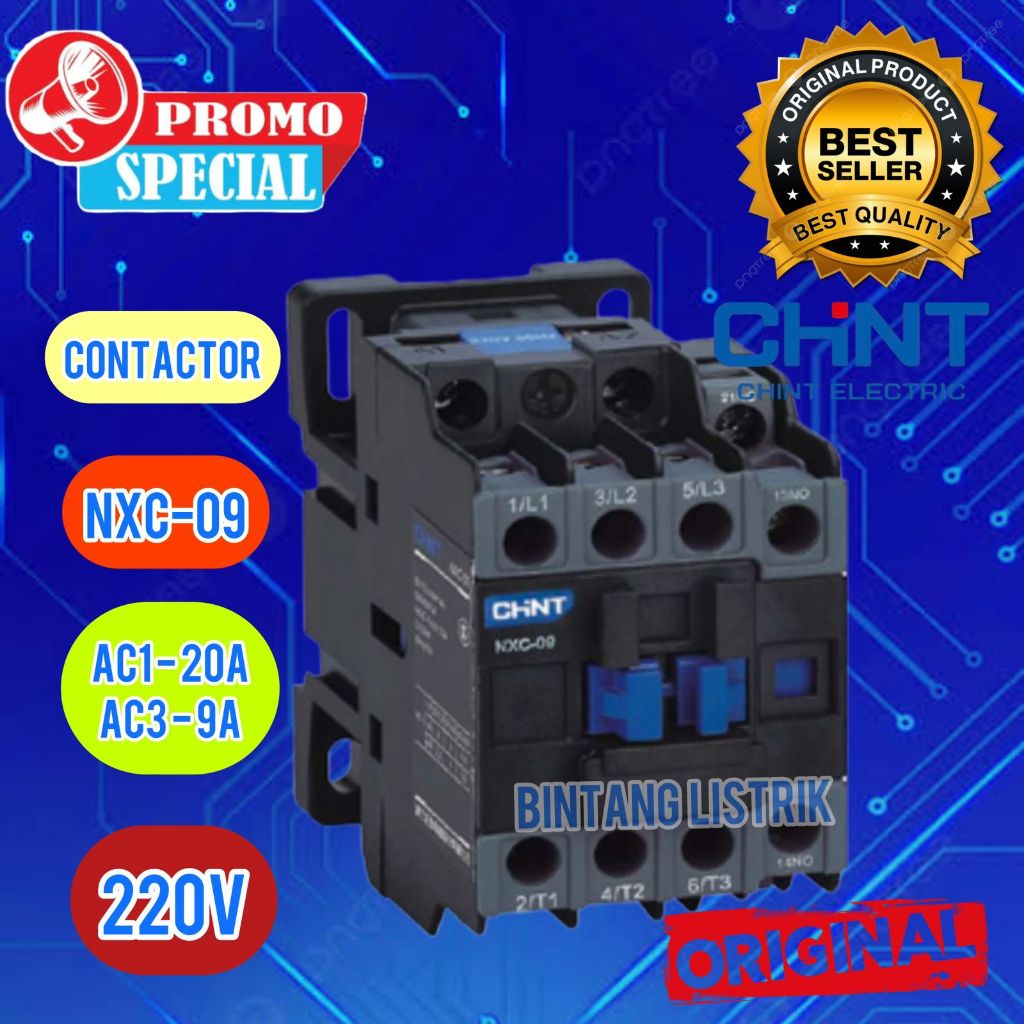 ORIGINAL CHINT CONTACTOR NXC-09 CONTACTOR NXC09 D09 220V | Shopee Malaysia