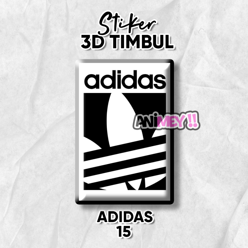 Adidas Logo Embossed 3D Emblem Sticker Adidas Logo Sticker/ Adidas ...