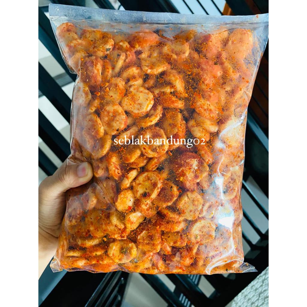 1kg spicy coin shrimp crackers with lime leaves and abundant spices ...