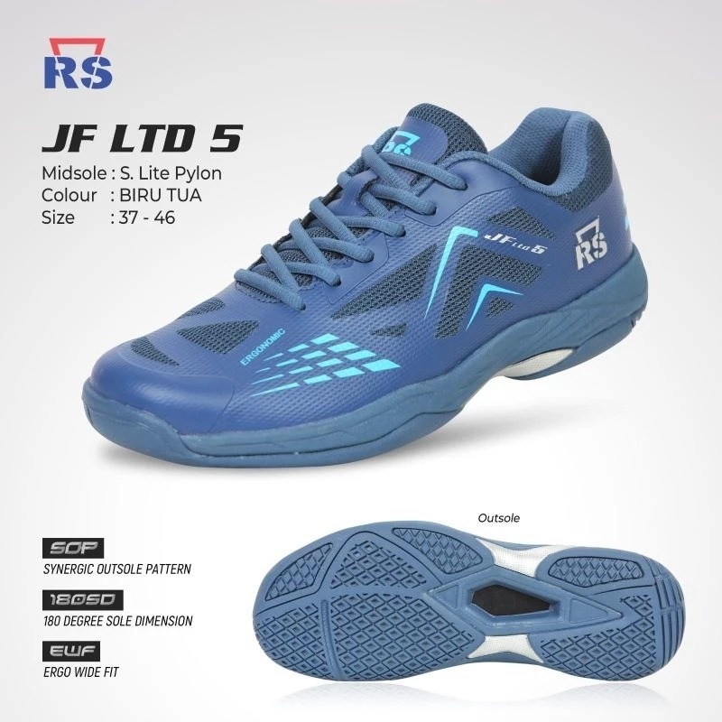 Reinforce Speed RS JF LTD 5 Badminton Shoes DARKbiru | Shopee Malaysia