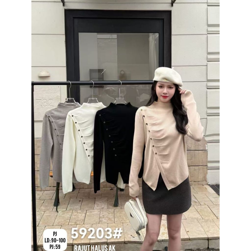 WOMEN'S KNIT TOP 59203 GOLD SLIP BUTTONS NEWEST BEAUTIFUL FASHIONABLE ...